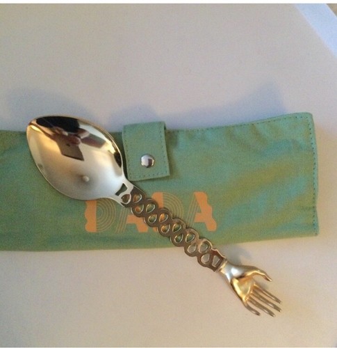 DADA DAILY BABY WONT YOU SERVE MY SNACKS SERVING SPOON GOLD NEW | eBay