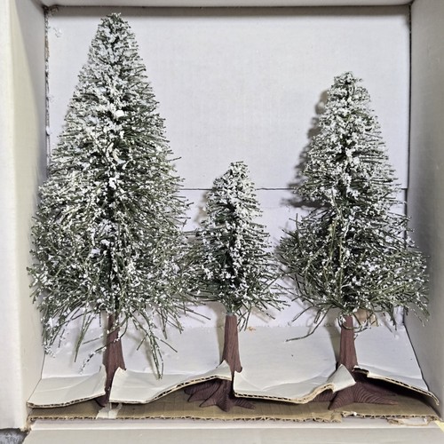 Dept 56 Village Frosted Norway Pines Trees Set Of 3 #51756 - NEW | eBay
