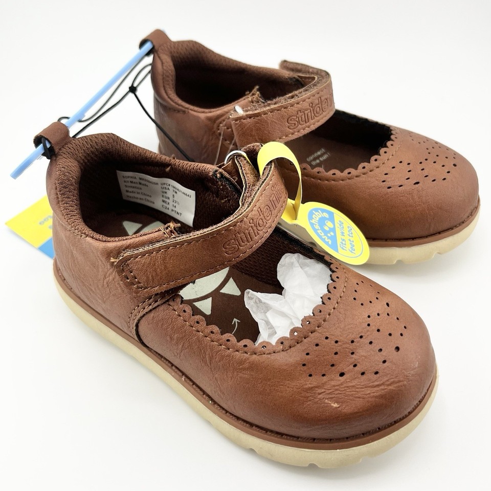 Stride Rite Munchkin Shoes Girl 7 Toddler Brown Sophia Mary Jane ...