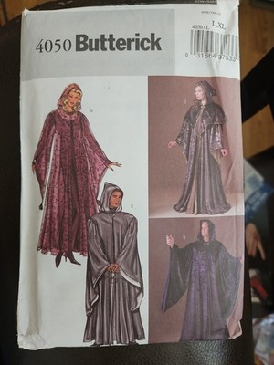 Butterick Sewing Pattern 4050 Medieval Renaissance Mens & Womens Robes ...