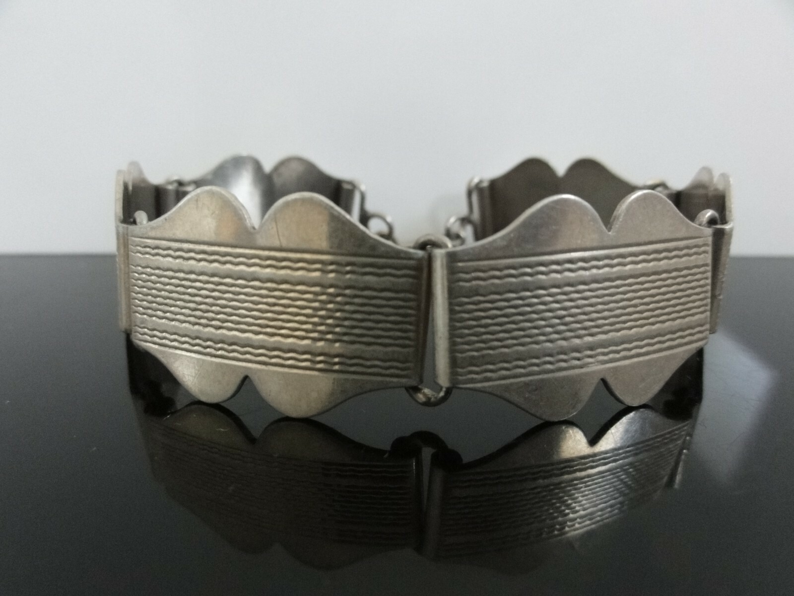 ANTIQUE ELEGANT SOLID SILVER 835 DESIGNER Signed ENGR… - Gem