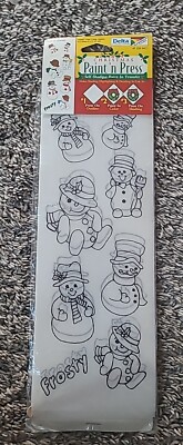 NEW Delta Paint 'n Press Frosty The Snowman Crafts Transfer | eBay