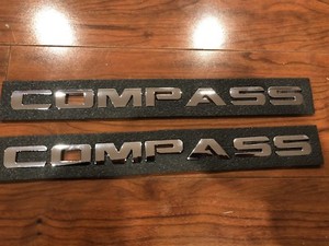 NEW 2007 - 2019 JEEP COMPASS DOOR LETTERING EMBLEM SET NEW 2 SIDES ...