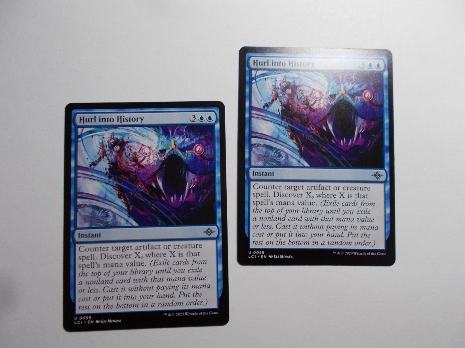 Hurl into History x2 MTG LCI Blue Common Instant NM/M | eBay