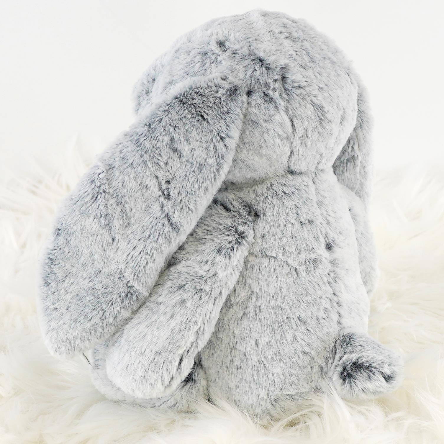 10” Grey Bunny Plush Stuffed Soft Cuddly Teddy Rabbit Pet Farm Animal ...