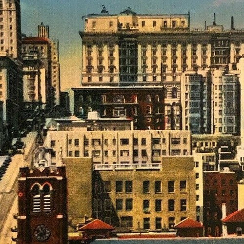 Vintage Postcard Looking up California Street - San Francisco, CA | eBay