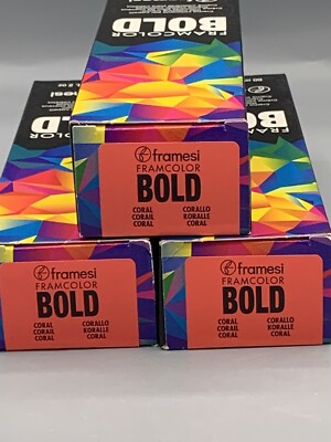 Lot 4 Framesi Framcolor Bold - 2 oz Tube Prof Italian Fashion Color - Coral | eBay
