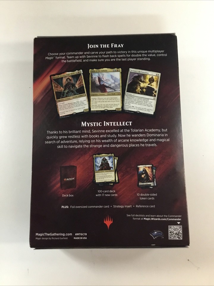 Magic MTG Mystic Intellect Commander Deck MTG Commander 2019 Sealed New ...