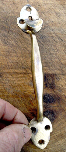 ANTIQUE EARLY AMERICAN SOLID CAST BRASS 7" ELEGANT THUMB LATCH /DOOR ...