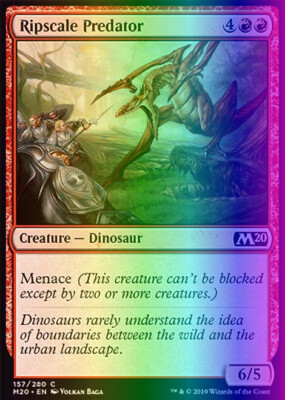 MTG Magic the Gathering Ripscale Predator (157/357) Core Set 2020 LP ...