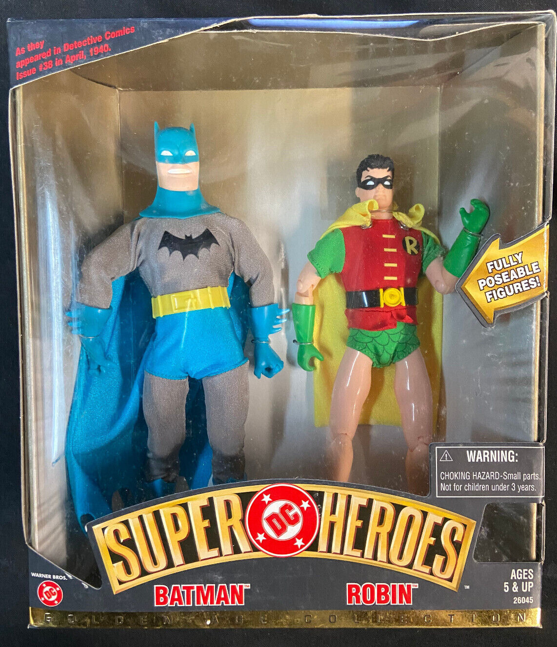 HASBRO GOLDEN AGE COLLECTION BATMAN & ROBIN CLOTHED 9" FIGURE 2 PACK ...