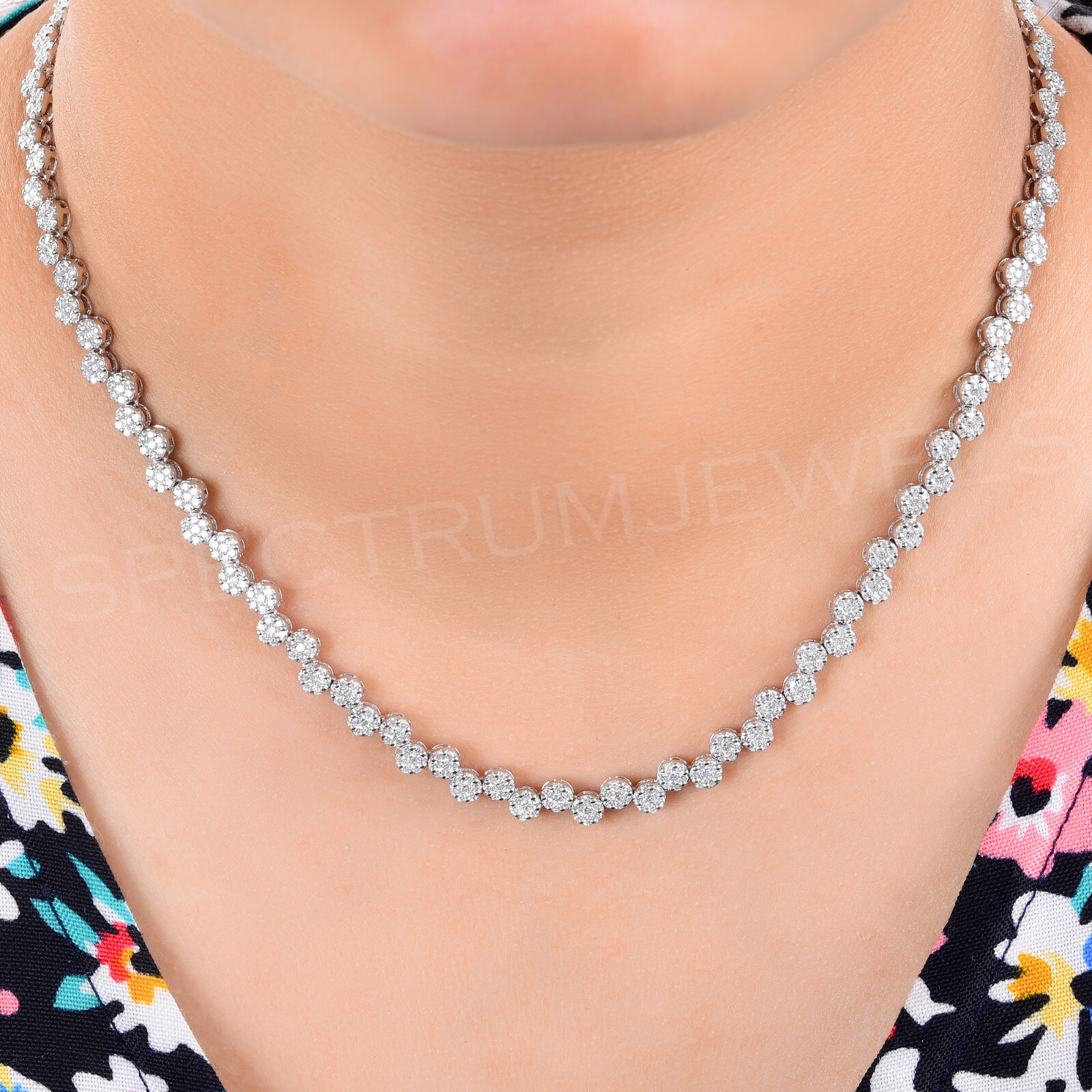 6.00 Ct Lab Grown CVD Diamond Dice Charm Necklace Jewelry 14k White ...