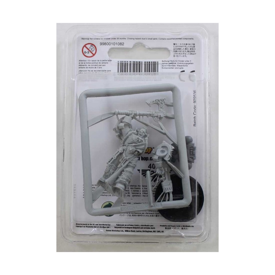 GW 40k Space Marine HQ Finecast Librarian w/Force Axe & Plasma Pistol ...