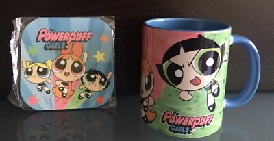 POWERPUFF GIRLS CERAMIC COFFEE MUG + COASTER - NEW WO TAGS | eBay