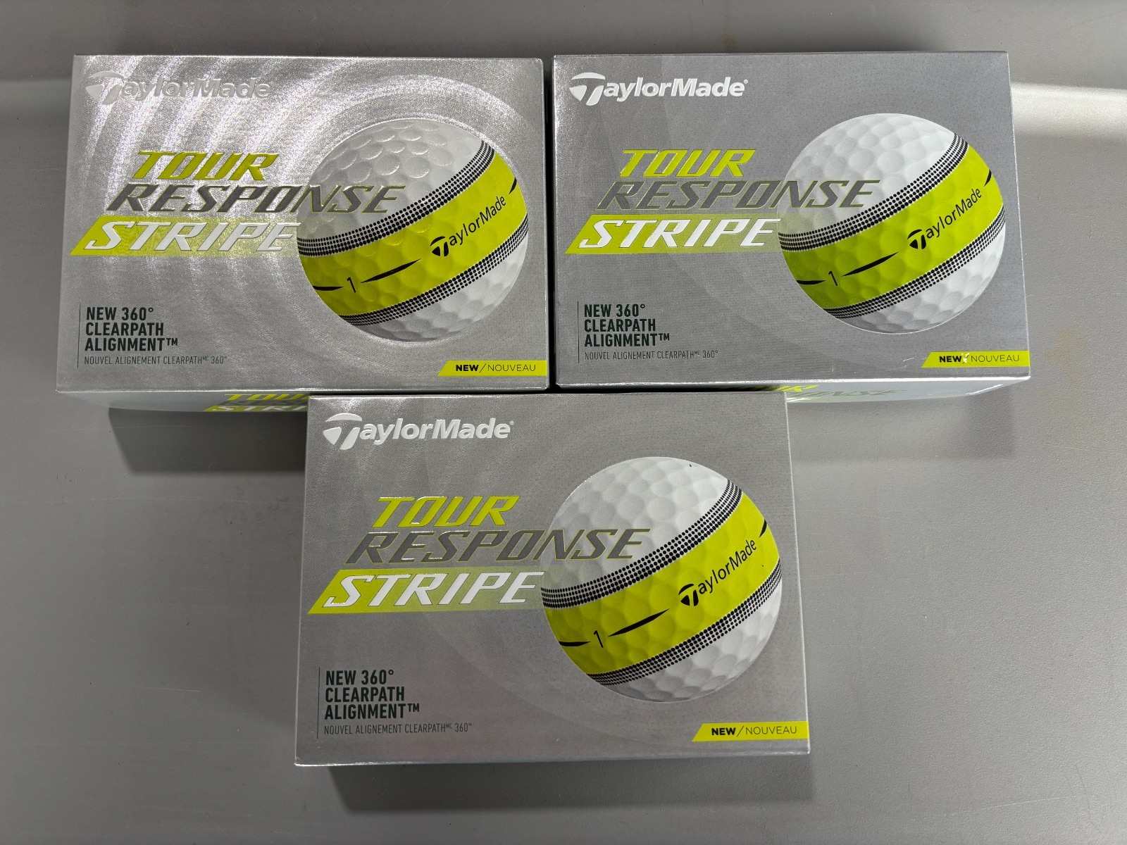3 DOZEN BRAND NEW TAYLORMADE TOUR RESPONSE STRIPE GOLF BALLS - WHITE | eBay