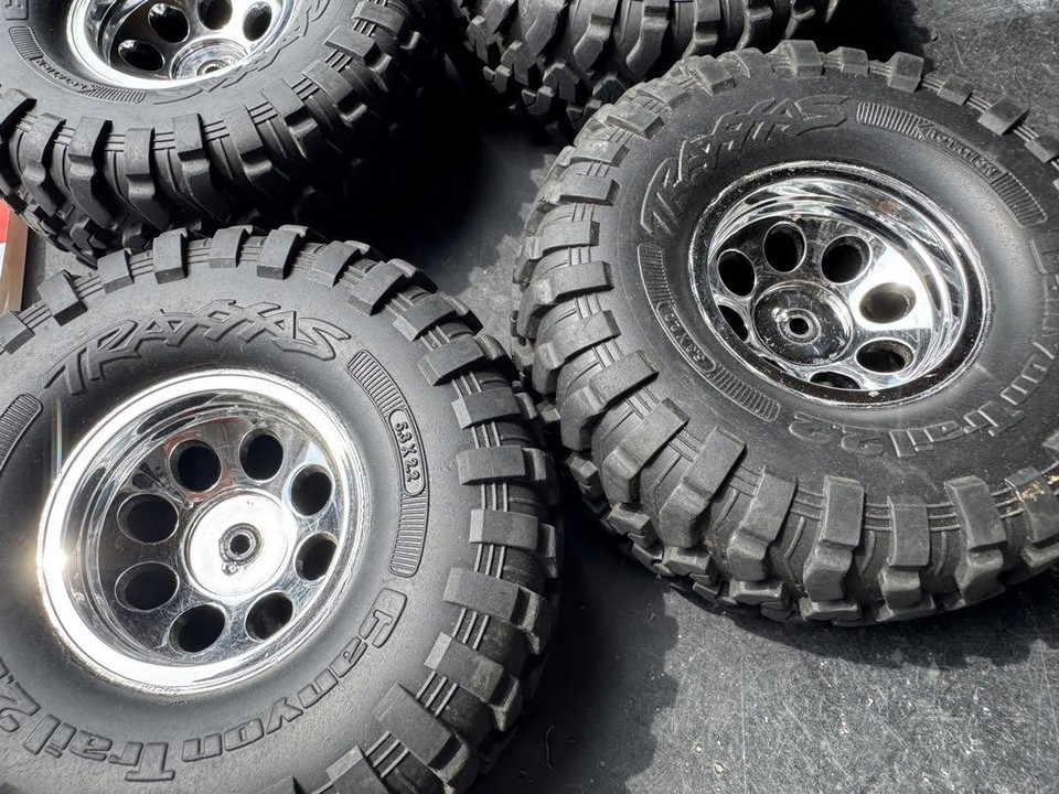 Traxxas TRX4 High Trail 1.9" Wheels & Tires Set - Used, 2.2" Hub Caps ...