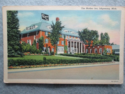 Vintage The Mather Inn, Ishpeming, Michigan Postcard 1939 | eBay