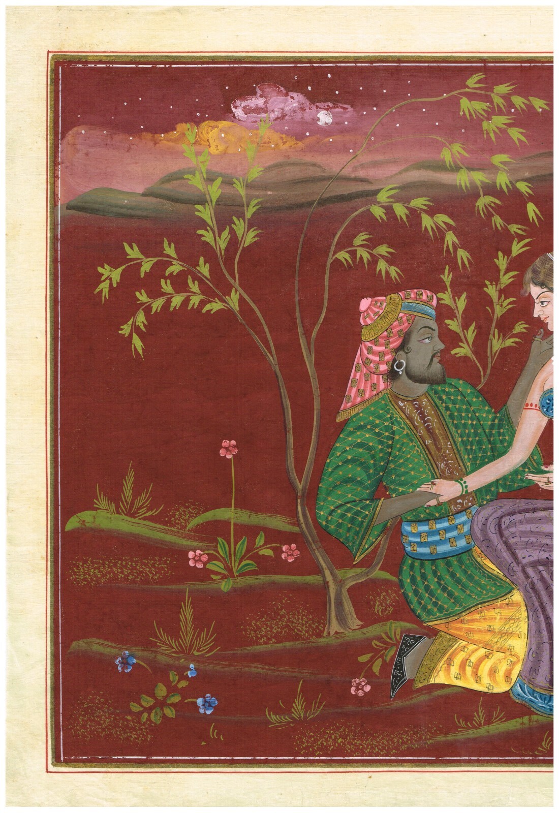 Paar Liebe Szene Malerei Von Handgefertigt Indisch Mughal Kunst Für ...