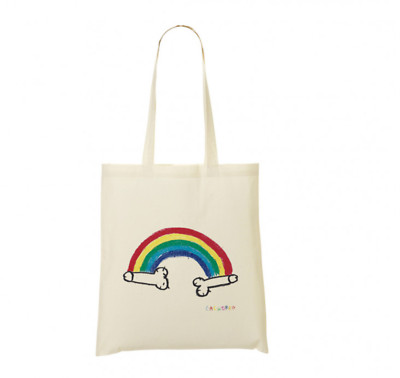 Difficult to find Love and Taste the Rainbow Tote Bag - Cachorro Lozano ...