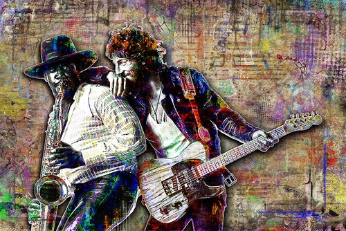 BRUCE SPRINGSTEEN CLARENCE CLEMONS Poster, E Street Pop Art Free ...