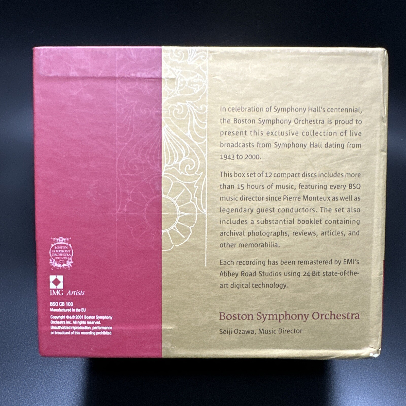 Boston Symphony Orchestra Centennial Celebration [IMG 12 CD Box Set ...