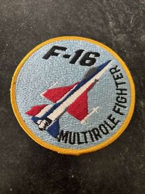 USAF F-16 ACF Multirole Fighter Squadron Patch Rare Vtg 70s 80s 4” Sew ...