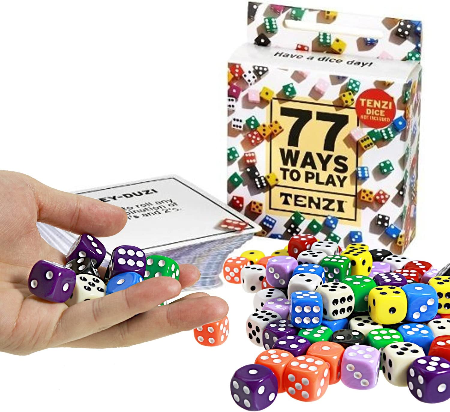 100 Pcs Multi-Color Dice Set – 10 Assorted Color with 10 Pcs Each, 16Mm ...