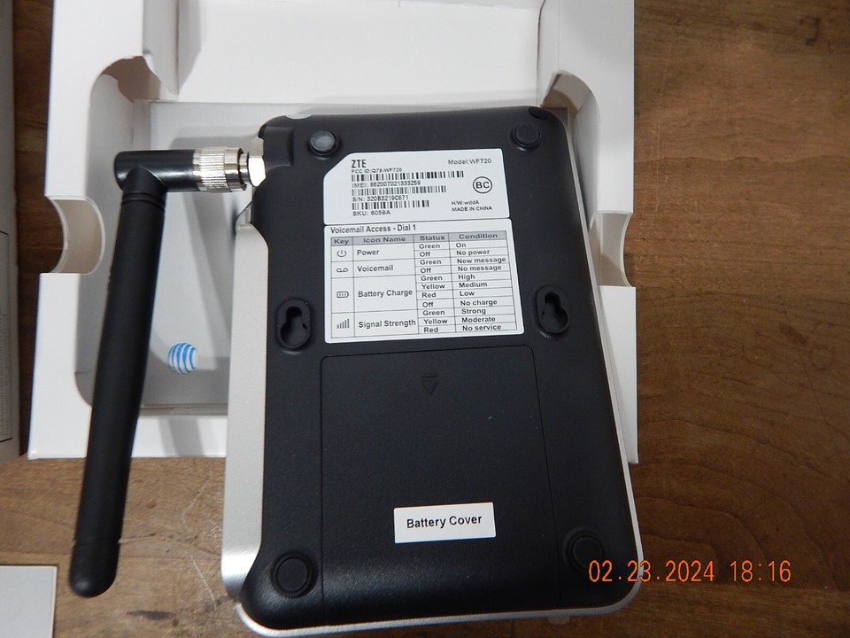 AT&T WF720 Wireless Home Phone Base Silver NEW In Open Box 885913101057 ...