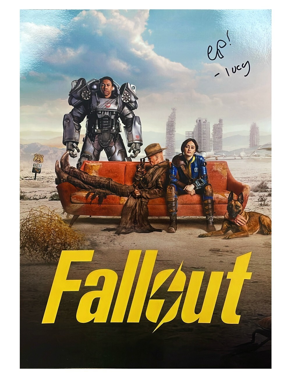 Fallout A3 Poster Signed by Ella Purnell With Certificate of ...