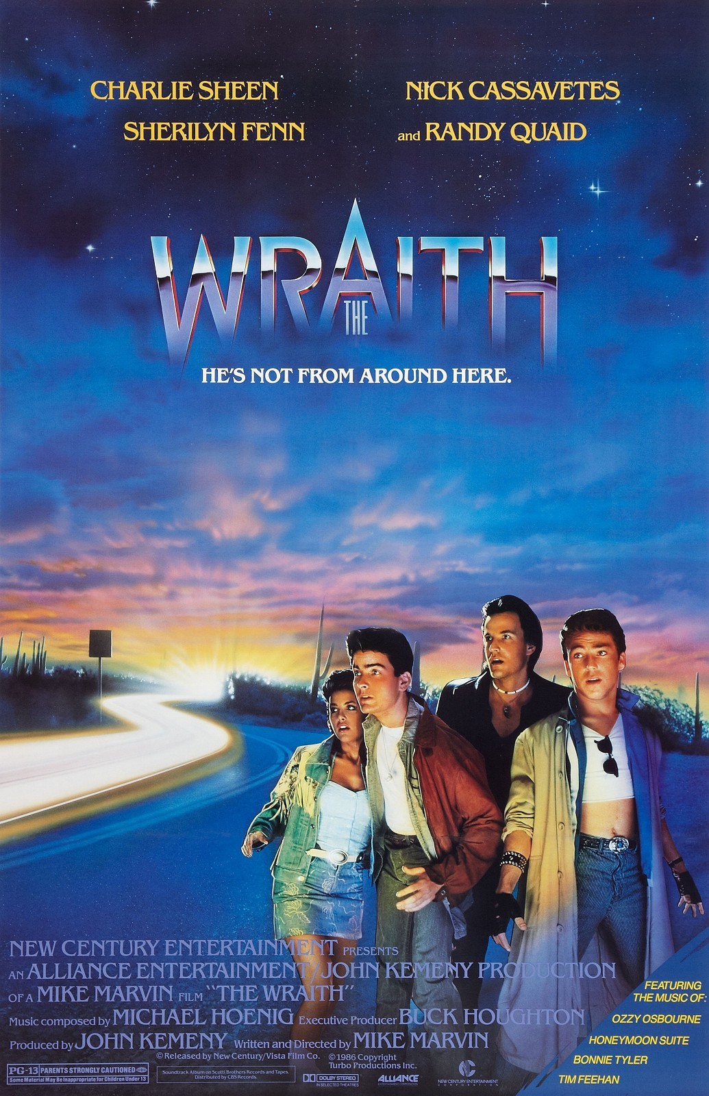 The Wraith movie poster : 11 x 17 inches : Charlie Sheen, Sherilyn Fenn ...