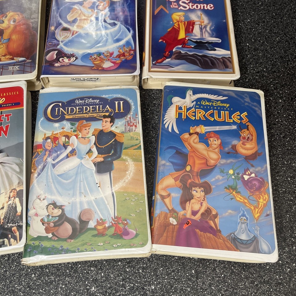 Lot Of 12 Disney Cartoon / Animated VHS Tapes - Beauty Beast, Mickey ...