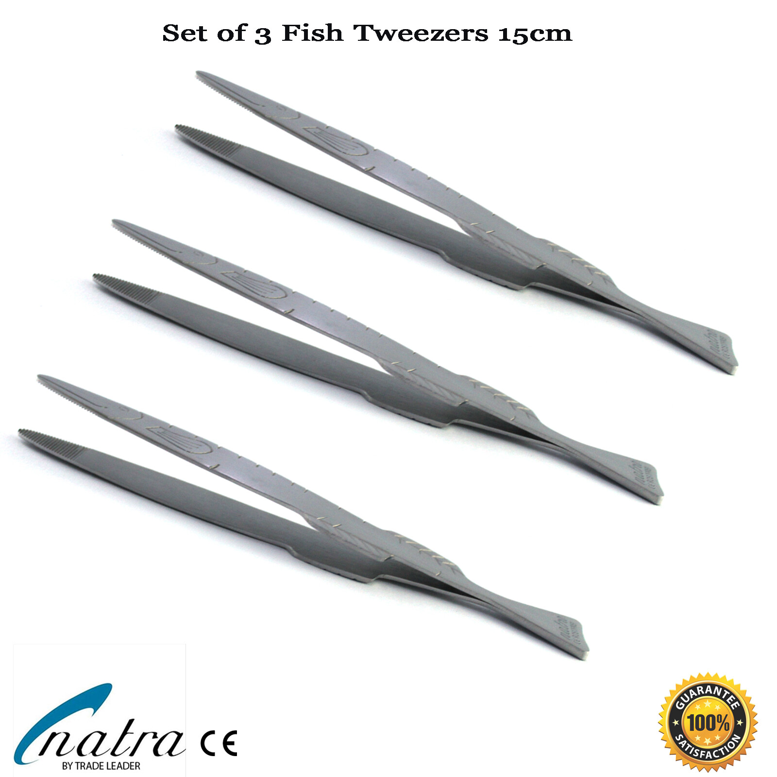 3x Fish tweezers fishbone bone tweezer kitchen puller boning pincer 15. ...