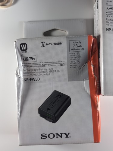 Sony infoLITHIUM W-Series 7.2V Rechargeable Battery Pack NP-FW50 Black ...