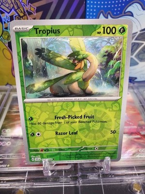 Tropius 007/198 Reverse Holo Common NM Pokemon TCG Scarlet & Violet ...