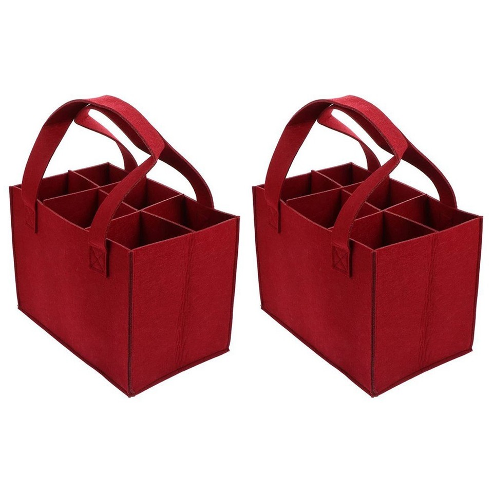 For Party Felt Wine Bag Party Wine Bag 6 Bottle Capacity Excellent ...