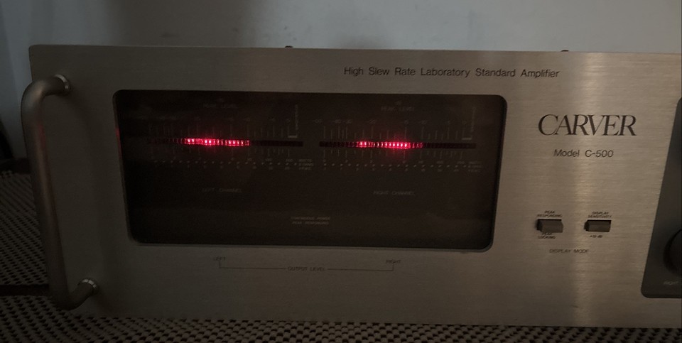 Carver C-500 Power Amplifier - Silver Face Handles - EXCELLENT - Sounds ...