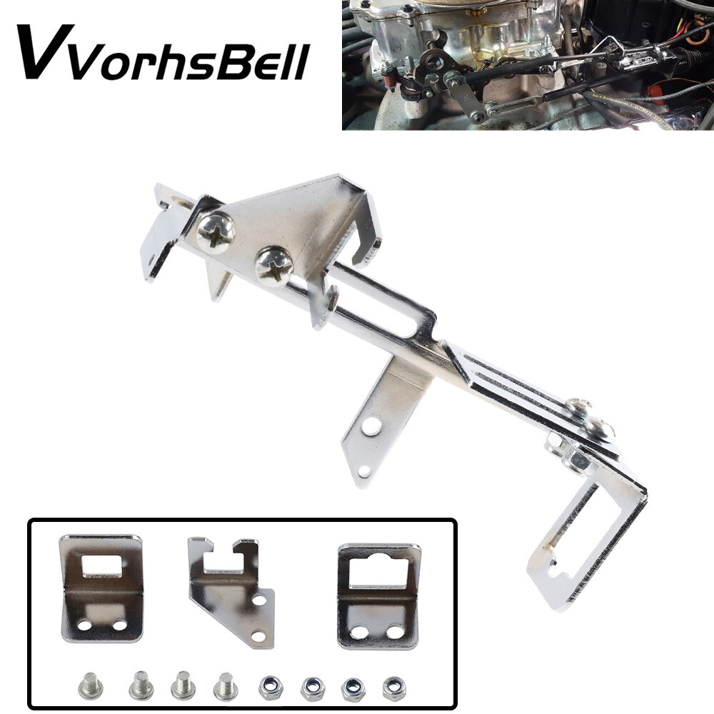 GM Chrome Throttle Cable Kickdown Bracket Kick Down Fit for Chevy SBC ...