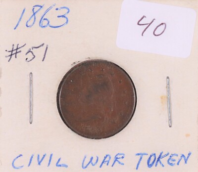 Civil War Token 1863 Union For Ever Token #51 | eBay