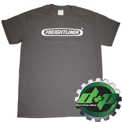 Freightliner T shirt semi truck diesel tee short sleeve gear logo GRAY ...