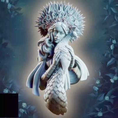 1/10 resin bust figure model kit Bust of Fantasy Goddess unassembled ...