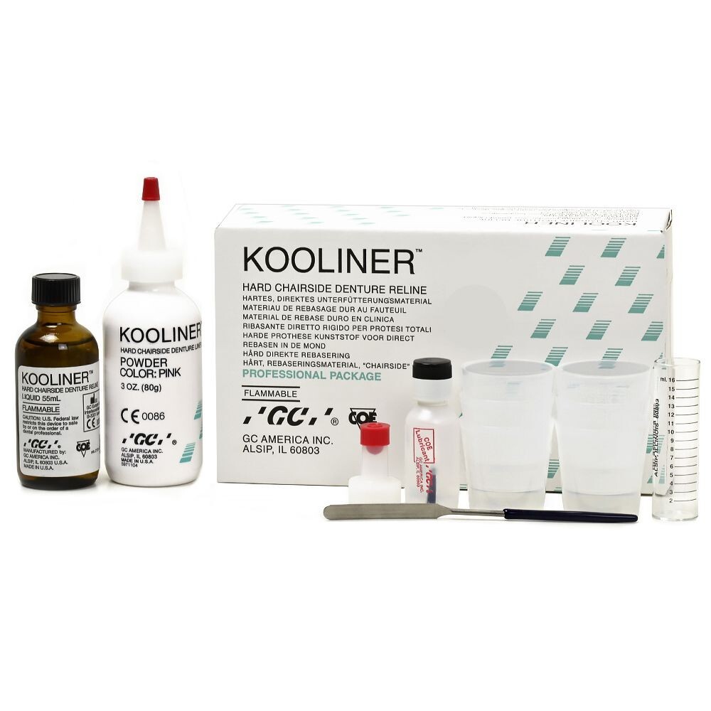 Kooliner Hard Denture Reline Material Professional Pkg 345001 by GC EXP ...