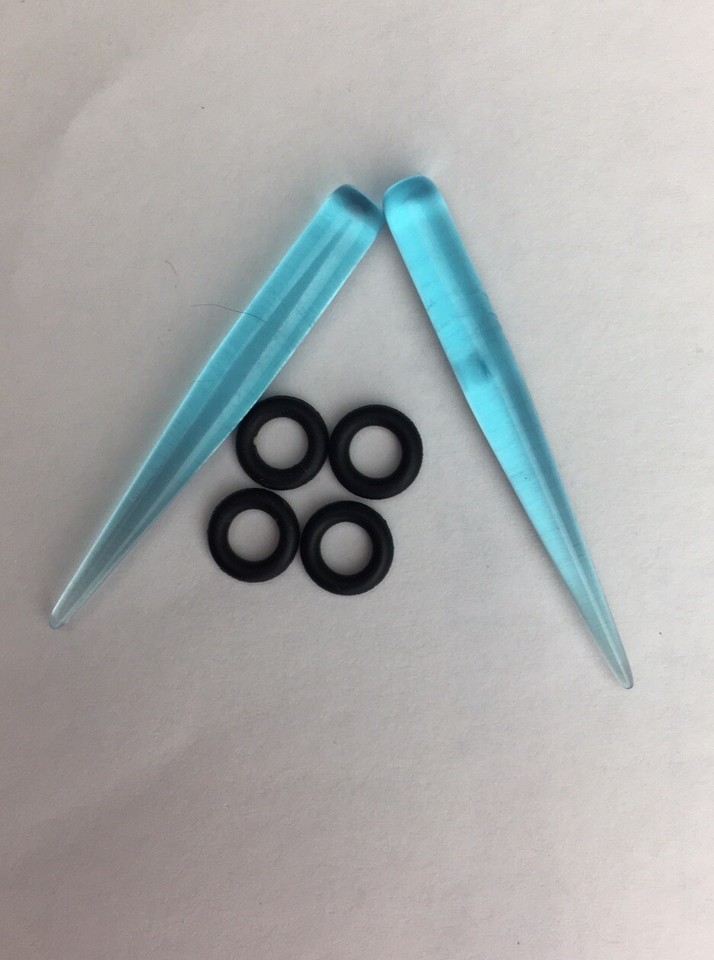 6pc Blue 4G (5mm) Tapers Tunnels Plugs Gauges Set Ear Stretching ...