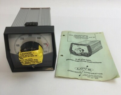 LOVE CONTROLS CORPORATION TYPE J TEMPERATURE CONTROL 0-600 DEGREE "F ...