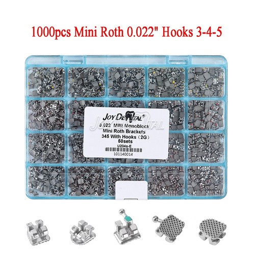 1000pcs AZDENT Dental Orthodontic Brackets Braces MIM Mini Roth.022 ...