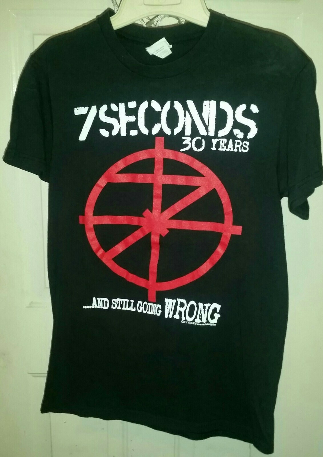 7 Seconds 30 Years Logo Tshirt, 2012 Machete, Black, … - Gem