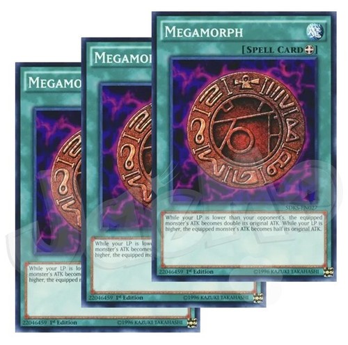 Yugioh - Megamorph x 3 - 1st Edition LP - Plus Free Holographic Card | eBay