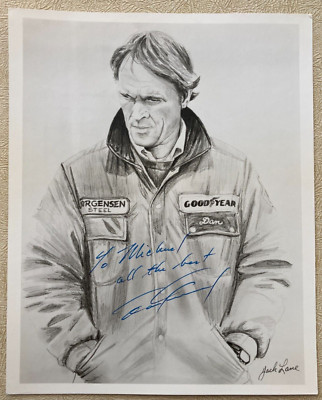 FORMULA 1 LEGEND DAN GURNEY Goodyear Team Signed 8x10 Lithograph Photo ...