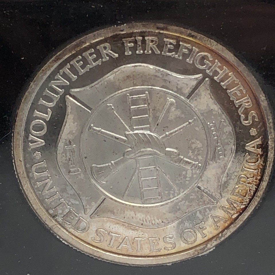 Volunteer Firefighters of America Coin 1 Troy Oz .999 Fine Silver Round ...