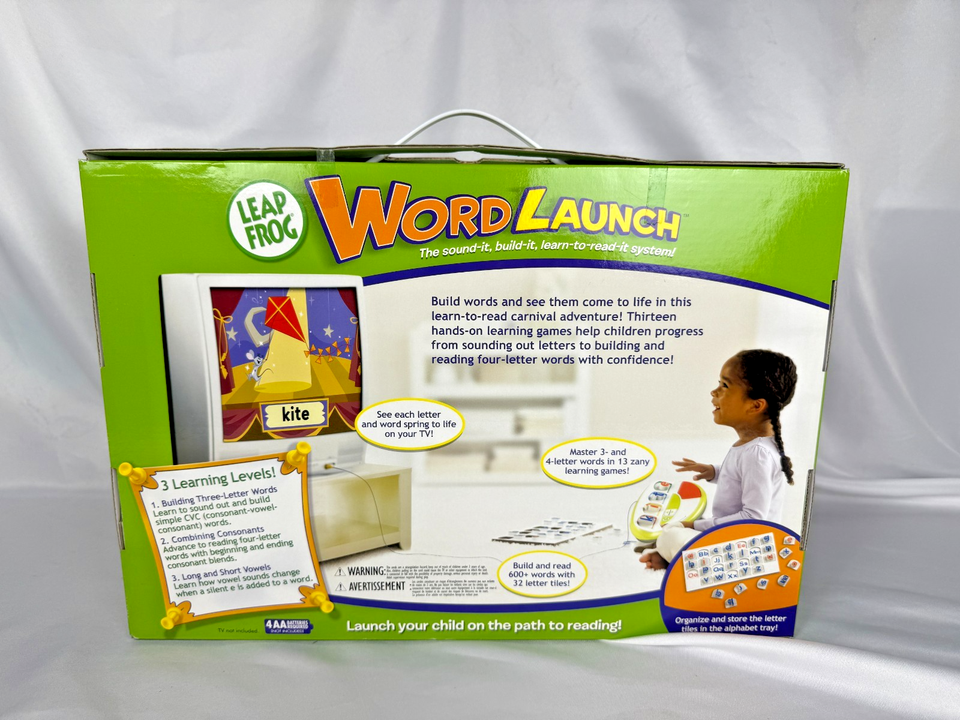 LeapFrog Word Launch - Reading Learning System TV Plug & Play Kids Game ...