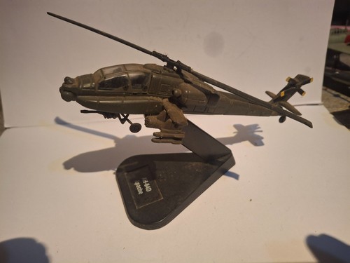 Diecast US AH-64D Apache Helicopter Model on Stand | eBay UK